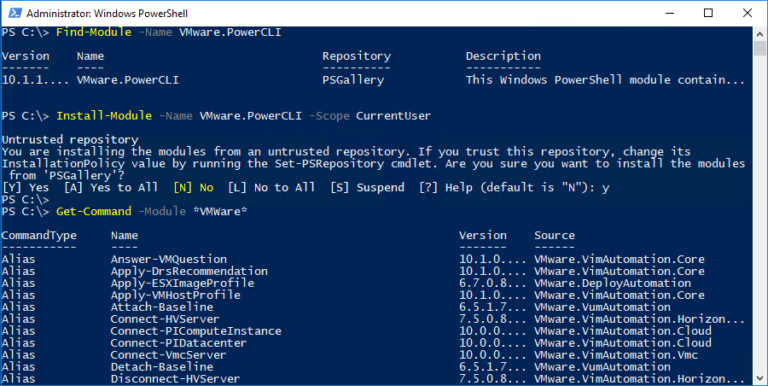 How To Install Vmware Powercli Module Using Powershell