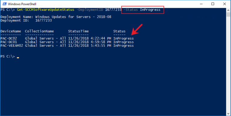 Get Sccm Software Update Status Using Powershell