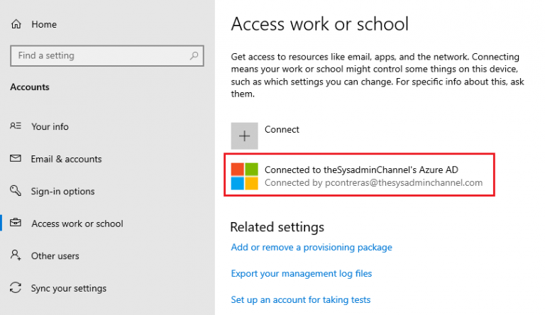 How To Join Windows 10 To Azure AD