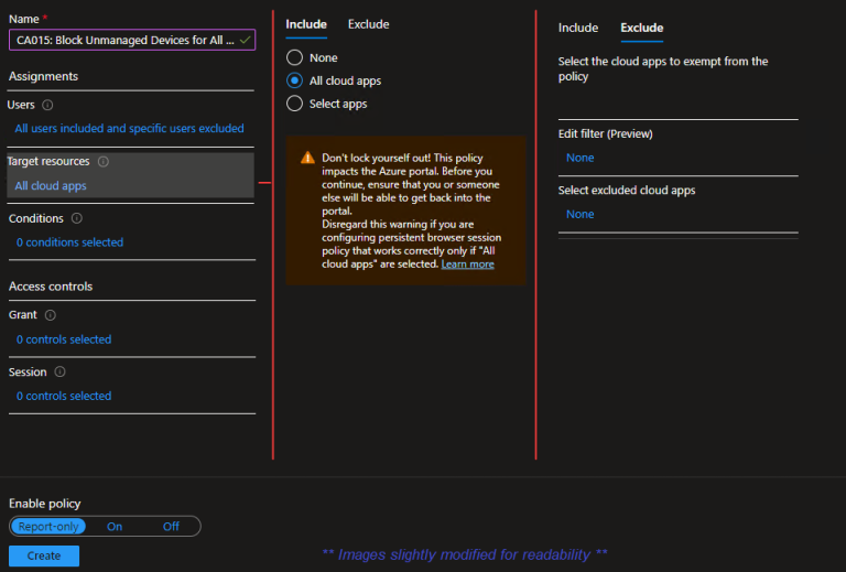 Block Unmanaged Devices Using Conditional Access